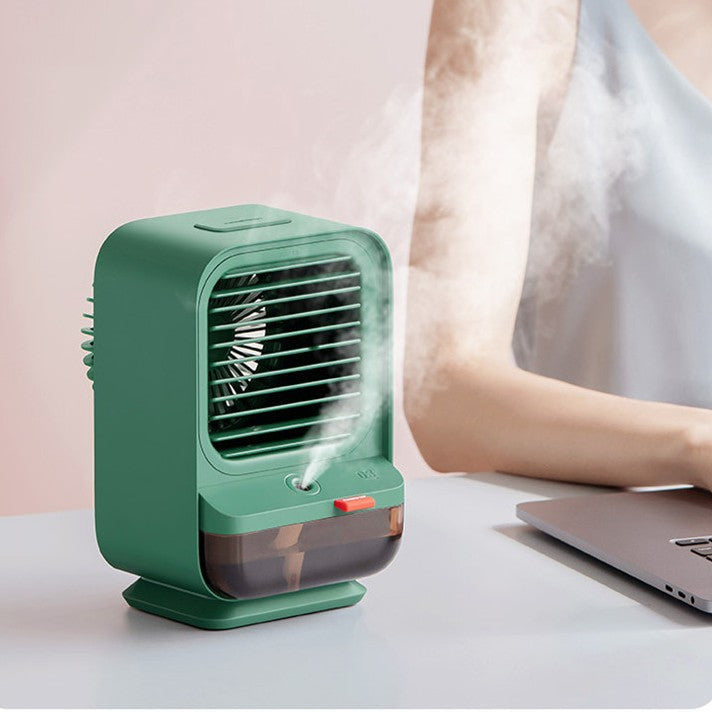 2-in-1 Rechargeable Compact Desk Fan & Humidifier, with 3 Speed Settin ...