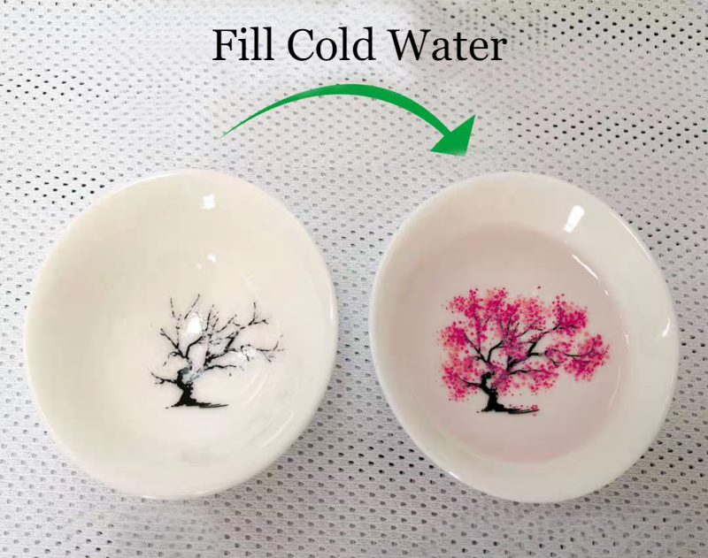 Blossom Printing Ceramic Heat Sensitive Color Changing Bowl, Best Gift ...