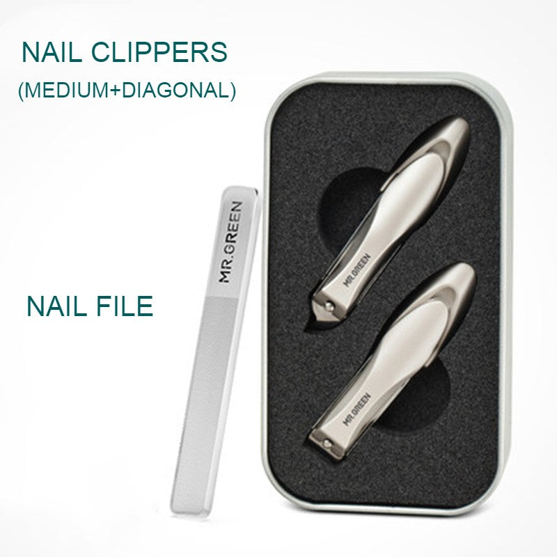 Nail Clipper Set, with 2 Nail Clippers & 1 Nail FileÔºåfor Both Your F ...