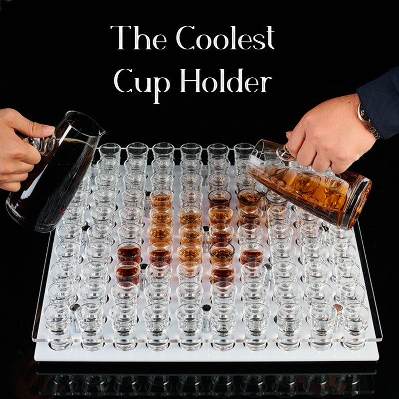 The Coolest Cup Holder with 100 Holes & Acrylic/Stainless Steel Materi ...