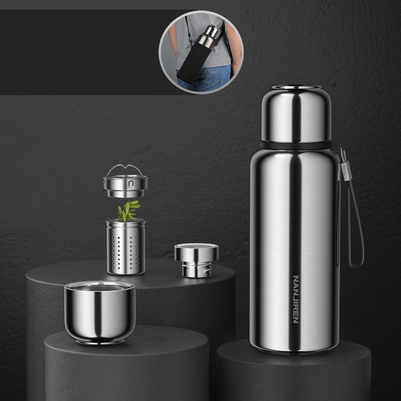 Insulated Thermos Water Bottle, with Tea Filter & Wide-mouth Opening ...