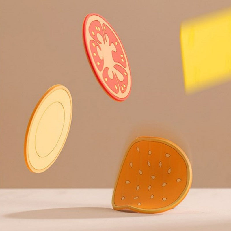 Creative Layered Design Burger-Shaped Insulated Coaster Set – Soho Emporium