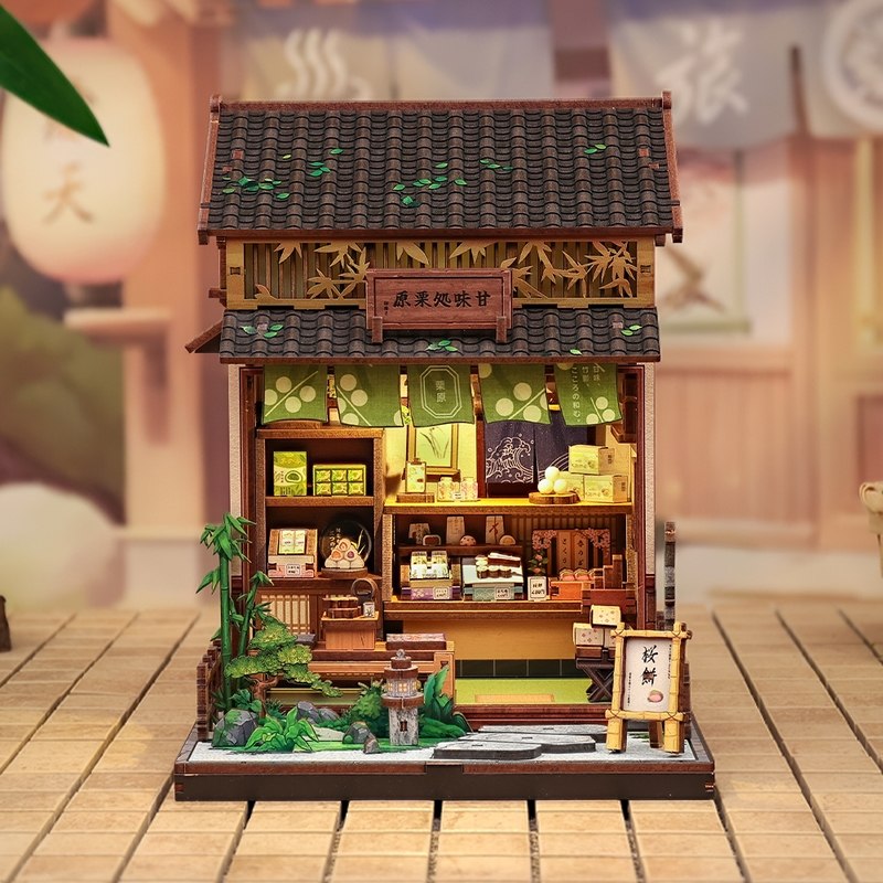 Japanese Sweet Shop DIY Miniature House Kit | Kanmi-dokoro Kurihara ...