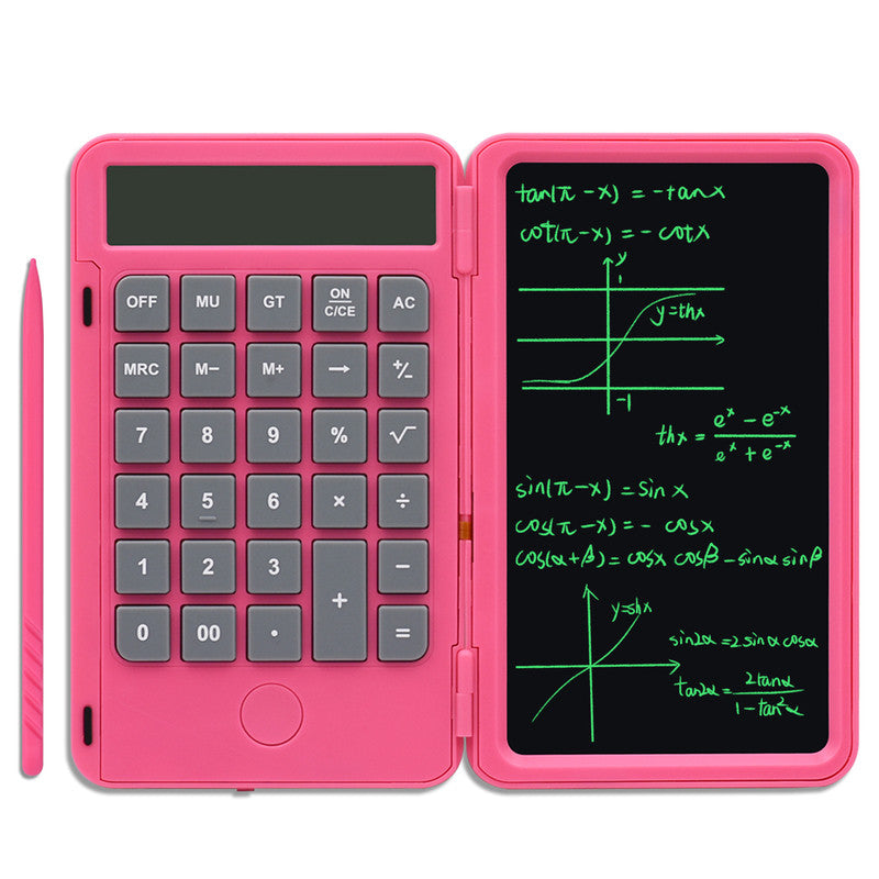 2-in-1 Portable Foldable 10-Digit LCD Display Calculator with 6-Inch E ...