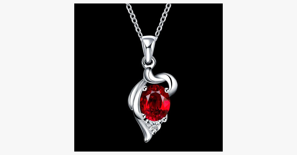 Elegant Ruby Crystal Necklace – Soho Emporium