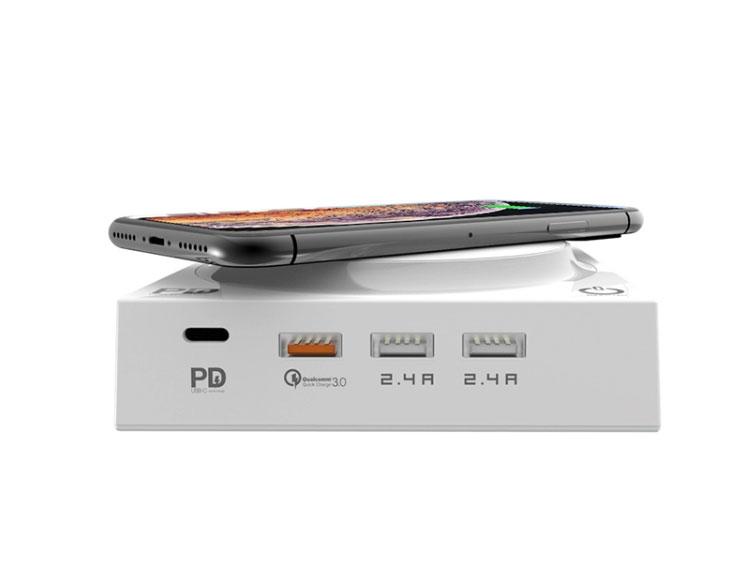 5-in-1 Wireless & Wired PD & QC3.0 Fast Charging Station with Light ...